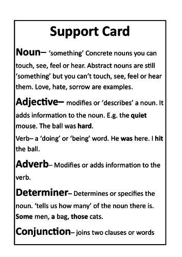 Fun Grammar Board Game: Nouns, adjectives, verbs, adverbs, conjunctions ...