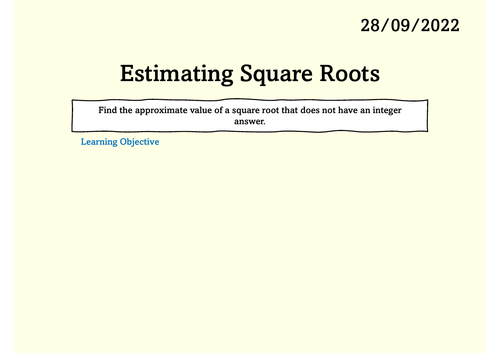 Estimating Square Roots | Teaching Resources