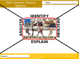 Bayeux Tapestry IDEA Analyser Worksheet History KS3 Settler Starter ...