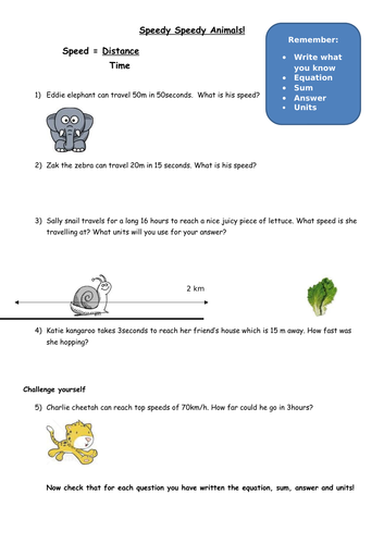 Introducing Equations Speed | Teaching Resources