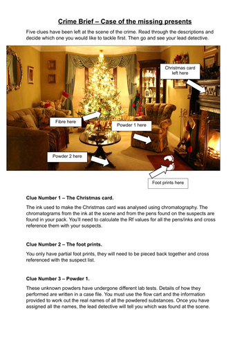 A Christmas Crime Scene! Christmas Science Chemistry Activity New for ...