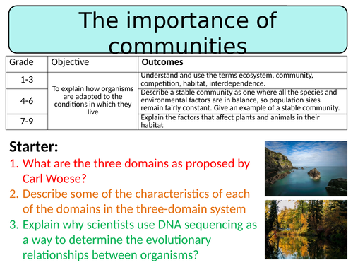 NEW AQA GCSE Trilogy (2016) Biology – The importance of communities ...