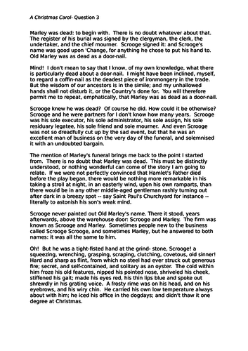 Christmas Carol AQA Language Paper 1 Qu 2 and 3 mock | Teaching Resources