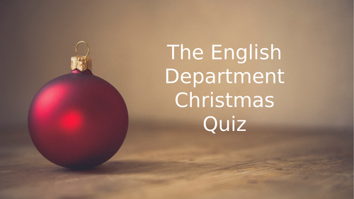 English Christmas Quiz 2018 | Teaching Resources
