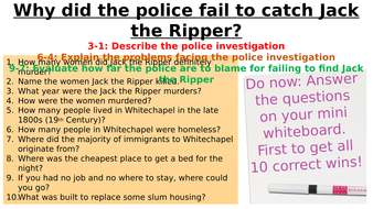 Whitechapel (crime and punishment paper 1) Edexcel 9-1 GCSE History ...