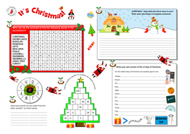 CHRISTMAS LITERACY AND NUMERACY ACTIVITIES A3 WORKSHEET by ...