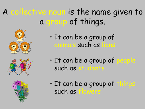 Collective Nouns (PowerPoint and worksheets) | Teaching Resources