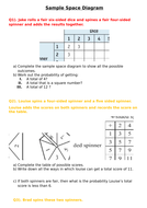 Sample Space diagram worksheet with SOLUTIONS - Edexcel | Teaching ...