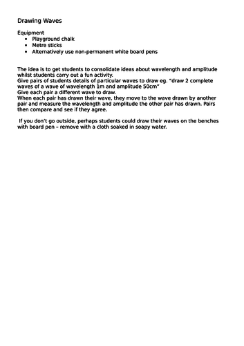 Introduction to Waves and the Wave Equation | Teaching Resources