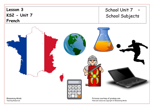French lesson and resources - School subjects | Teaching Resources