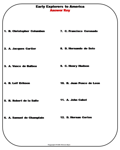 Early Explorers to America Task Cards | Teaching Resources