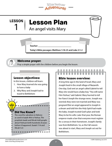 Birth of The King Activity Book and Lesson Plans | Teaching Resources
