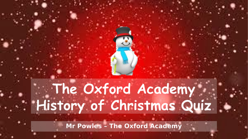 History - Christmas Quiz - Ideal for you last lesson before Christmas ...