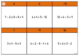 Order of operations treasure hunt - Mastery | Teaching Resources