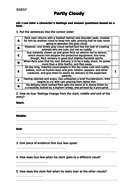 Pixar short video - Partly Cloudy - READING COMPREHENSION KS1/2 ...