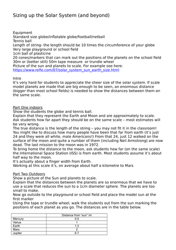 The Solar System and Beyond | Teaching Resources