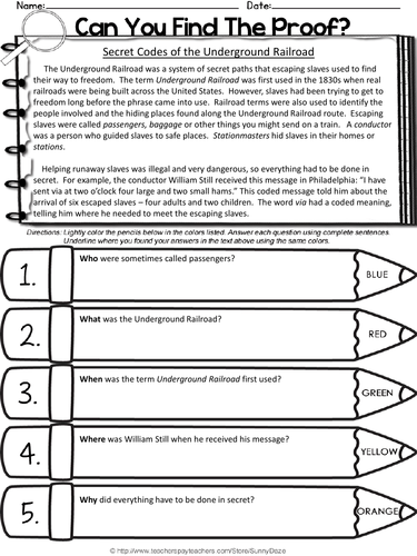 Non-fiction Reading Passages Text Evidence {February} | Teaching Resources