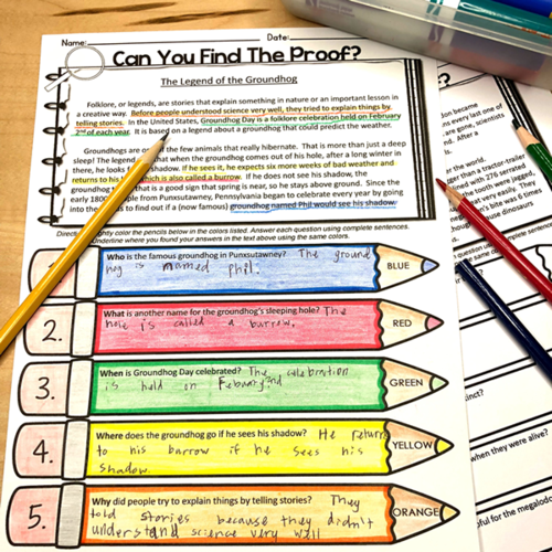 Non-fiction Reading Passages Text Evidence {February} | Teaching Resources