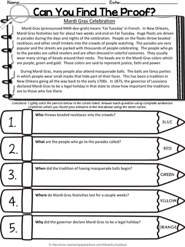 Non-fiction Reading Passages Text Evidence {March} | Teaching Resources