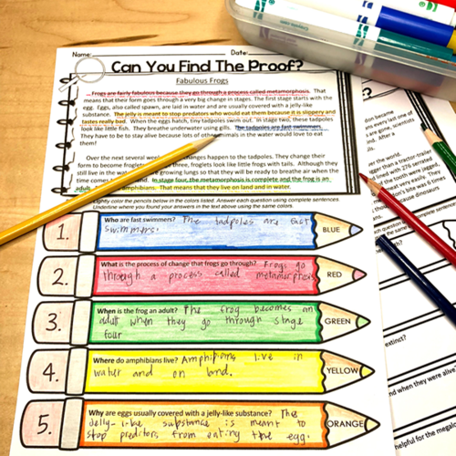 Non-fiction Reading Passages Text Evidence {March} | Teaching Resources