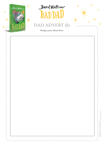 David Walliams Bad Dad Dad Advert | Teaching Resources