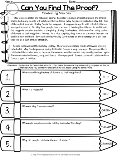 Non-Fiction Reading Passages Text Evidence {May} | Teaching Resources