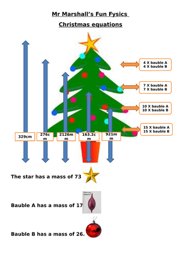 Christmas themed physics calculation questions | Teaching Resources