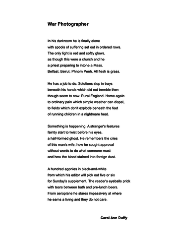 War and Conflict poetry Key Stage 3 | Teaching Resources