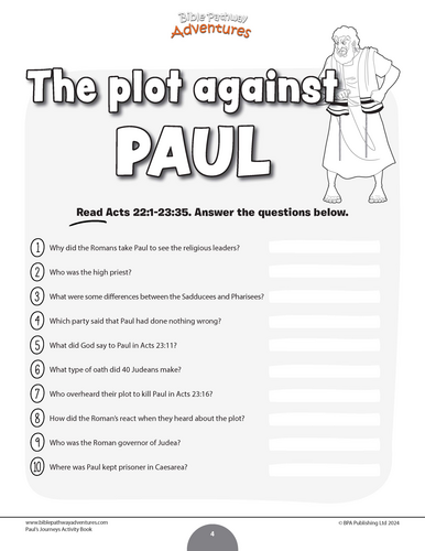 Paul the Apostle Activity Pack FREEBIE | Teaching Resources