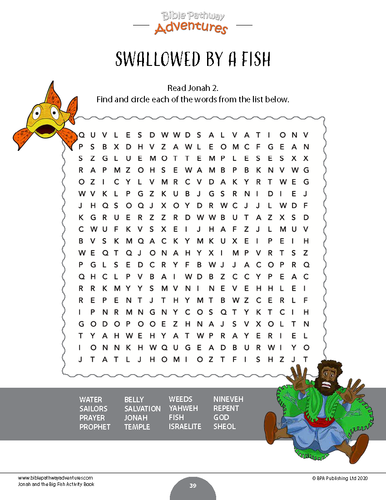 Jonah & the Big Fish Activity Book and Lesson Plans | Teaching Resources