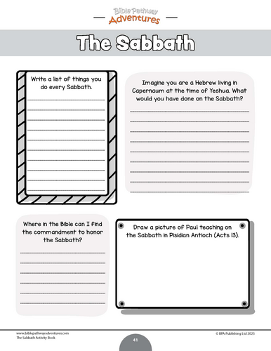 The Sabbath Activity Book | Teaching Resources