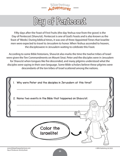 Day of Pentecost Activity Book | Teaching Resources