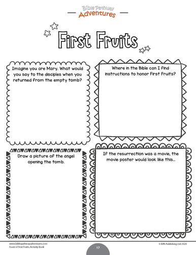 Feast of First Fruits Activity Book | Teaching Resources