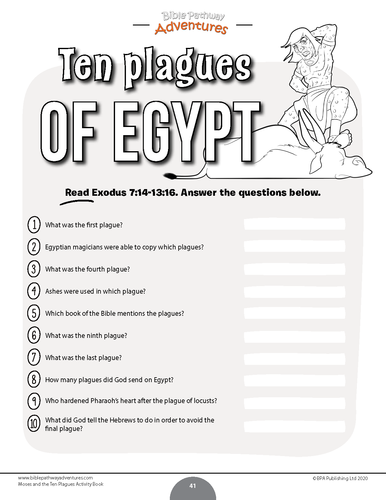 Moses and the Ten Plagues Activity Book and Lesson Plans | Teaching ...