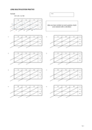 Long Multiplication practice worksheets chinese or lattice method ...