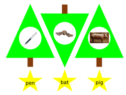 CVC Christmas Tree Phonics Activity | Teaching Resources