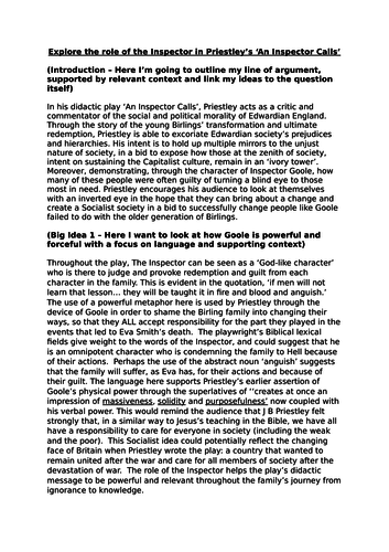 An Inspector Calls GCSE English Model Essay | Teaching Resources An Inspector Calls GCSE English Model Essay | Teaching Resources