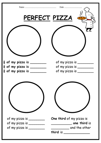 Perfect Pizzas! - Fractions Activity (Halves and Quarters) | Teaching ...