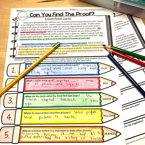Non-Fiction Reading Passages Text Evidence {September} | Teaching Resources