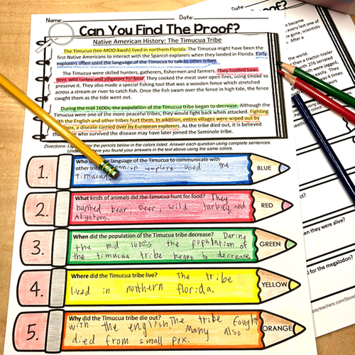 Non-Fiction Reading Passages Text Evidence {November} | Teaching Resources