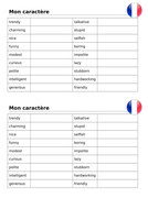 Year 7 French personality adjectives | Teaching Resources