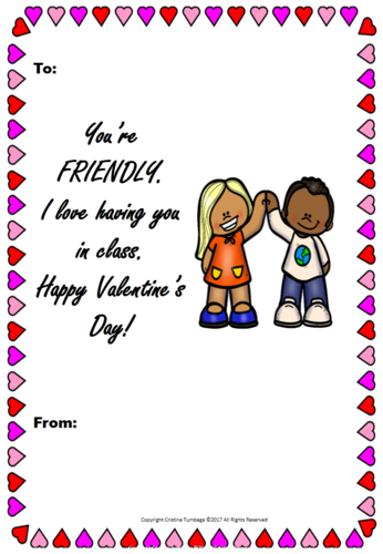 Valentine's Day Cards: Notes from the Teacher | Teaching Resources