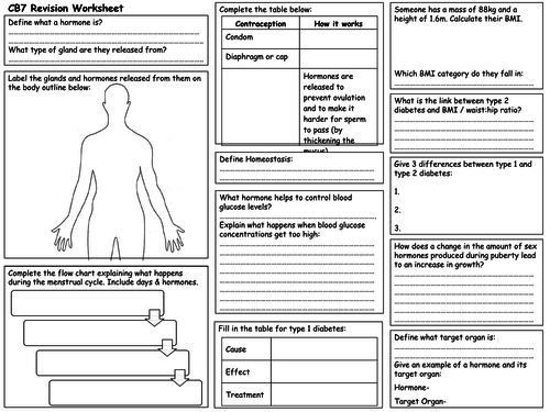 Edexcel Combined Science Biology Revision Worksheets | Teaching Resources