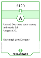 Ratio, Sharing Money (Treasure Hunt) | Teaching Resources