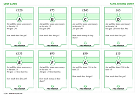 Ratio, Sharing Money (Treasure Hunt) | Teaching Resources