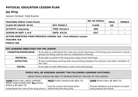 Long Jump Lesson Plan | Teaching Resources