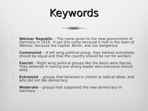 A level Germany powerpoints 1918-1933 | Teaching Resources