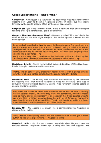 Great Expectations - here is pretty much everything you could ever want ...