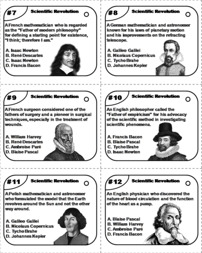 Scientific Revolution Task Cards | Teaching Resources