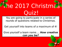 Christmas Quiz 2017 | Teaching Resources